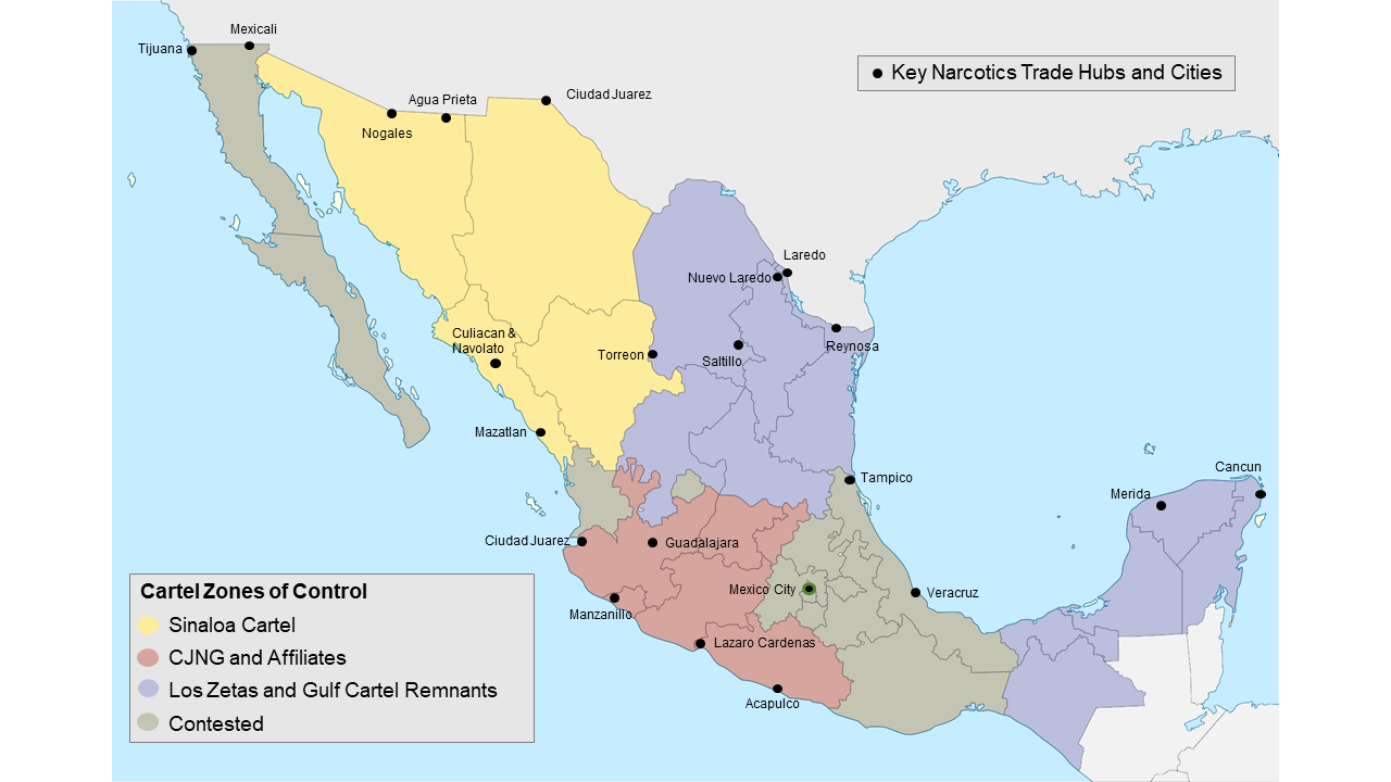 Los Zetas Territory Map Los Zetas Territory Map