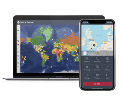 Solace Global - Solace Secure: Specialist Travel Risk Management Software