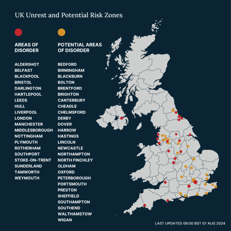 Solace Global - UK riots: Widespread Violence and Civil Unrest